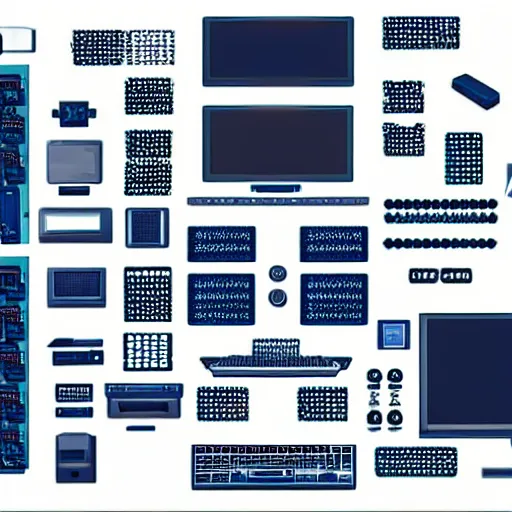 knolling of computer code, detailed | Stable Diffusion