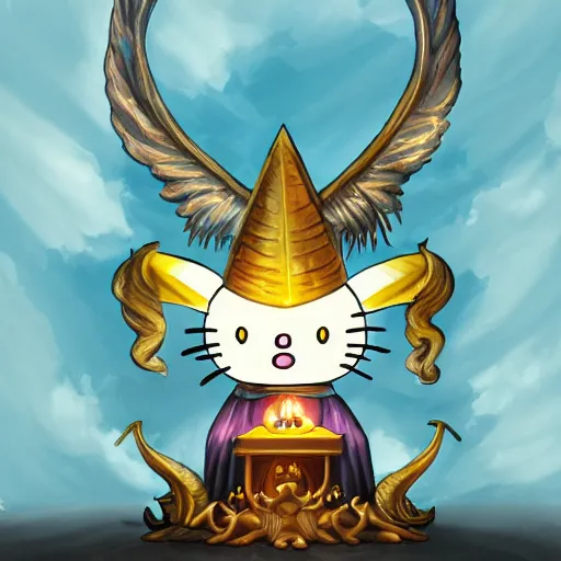 a satanic church worshiping a baphomet statue with a | Stable Diffusion