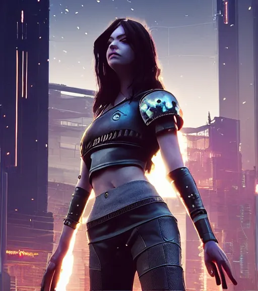 cyberpunk 2 0 7 7, charismatic rugged female battle | Stable Diffusion ...