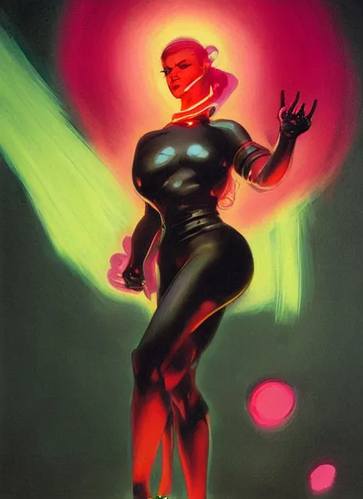 portrait of female evil android, neon hair, glowing | Stable Diffusion ...