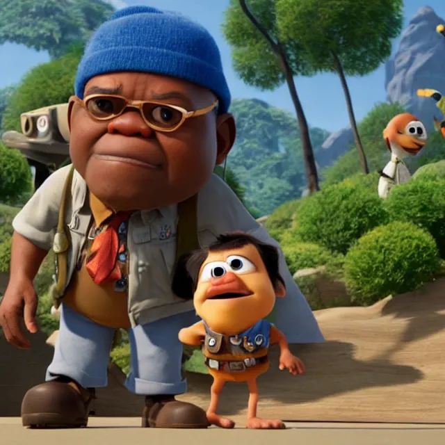 samuel l. jackson as a pixar disney character from up | Stable ...