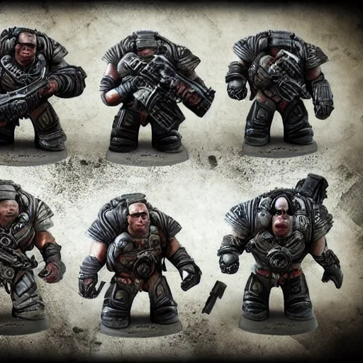 gears of war as warhammer tabletop figurines t | Stable Diffusion | OpenArt