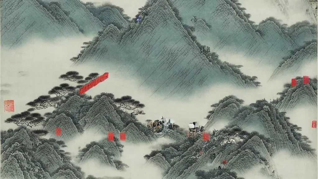 between the clouds of the white emperor, a thousand | Stable Diffusion ...