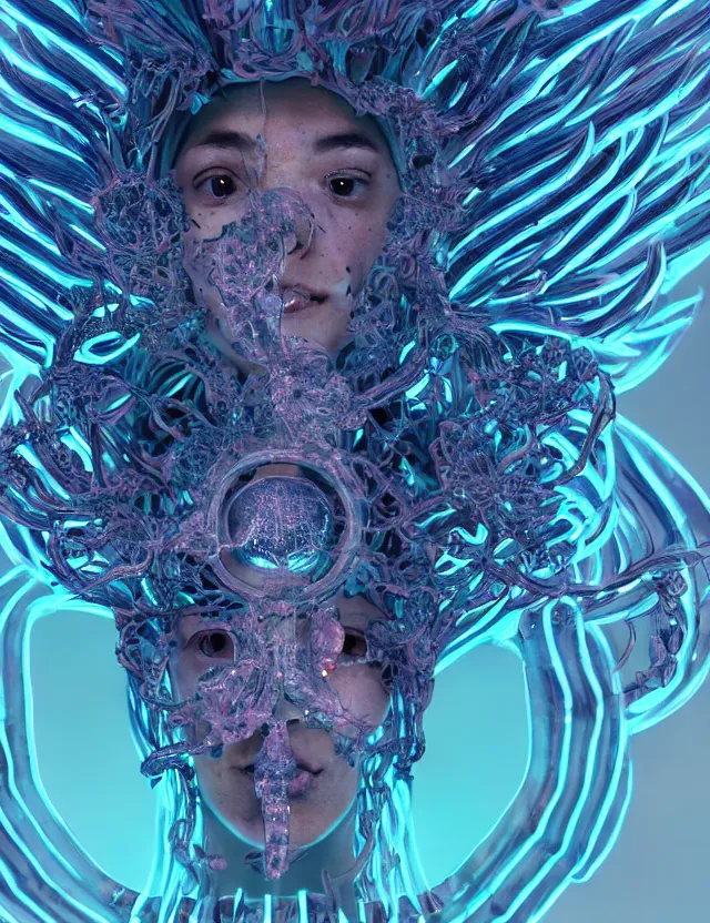 symmetrical, centered, goddess close-up portrait wigh | Stable ...