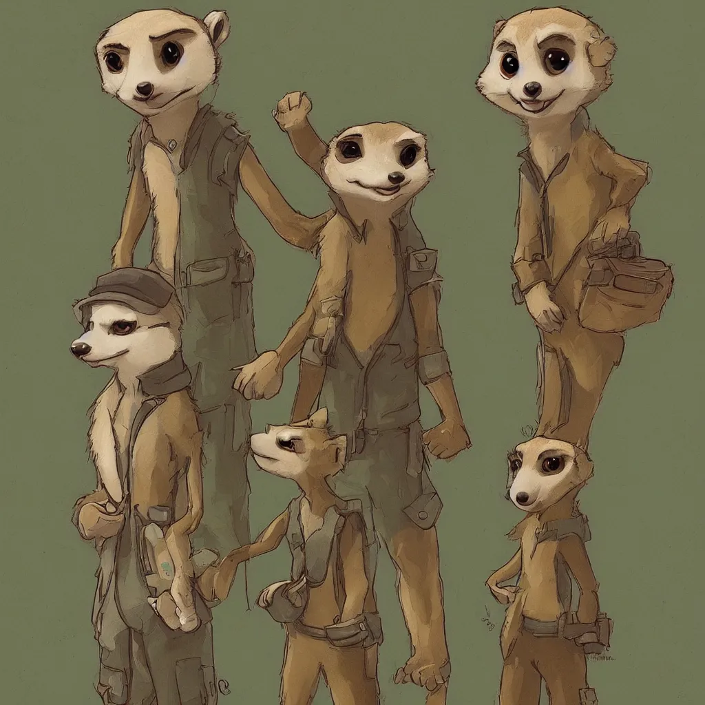an anthropomorph meerkat and a green anthropomorph | Stable Diffusion ...