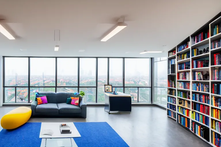 interior of a bright streamer studio with the latest | Stable Diffusion ...