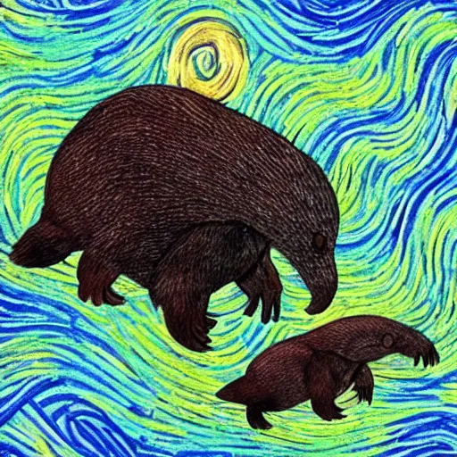 platypus in the style of van gogh | Stable Diffusion | OpenArt