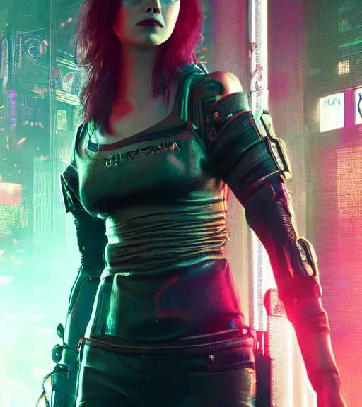 cyberpunk 2 0 7 7, charismatic rugged female battle | Stable Diffusion ...