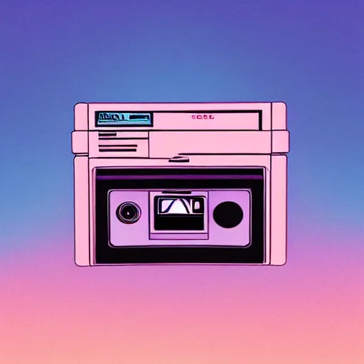 nick neo vaporwave album cover with a casette tape | Stable Diffusion ...