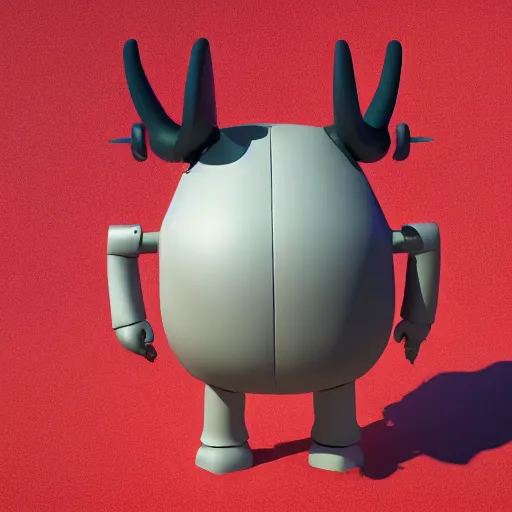 a mechanical cow with big head and horns, minimalist | Stable Diffusion ...