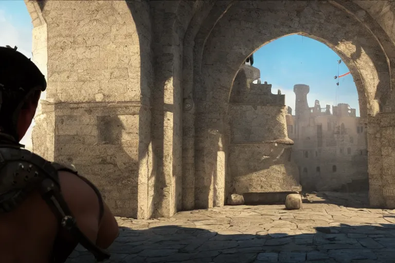 first person point of view of a gunner in a medieval | Stable Diffusion