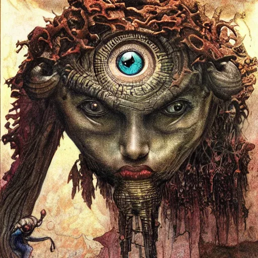 girl full body cyborg Polyphemus concept art with one | Stable ...