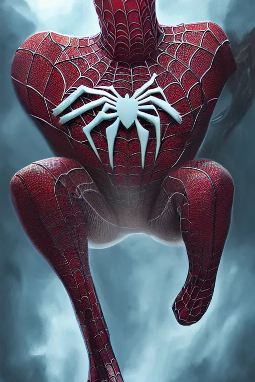 majestic and regal portait of big fat tummy spiderman, | Stable ...