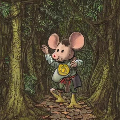 an adventurous anthropomorphic mouse wearing medieval | Stable ...