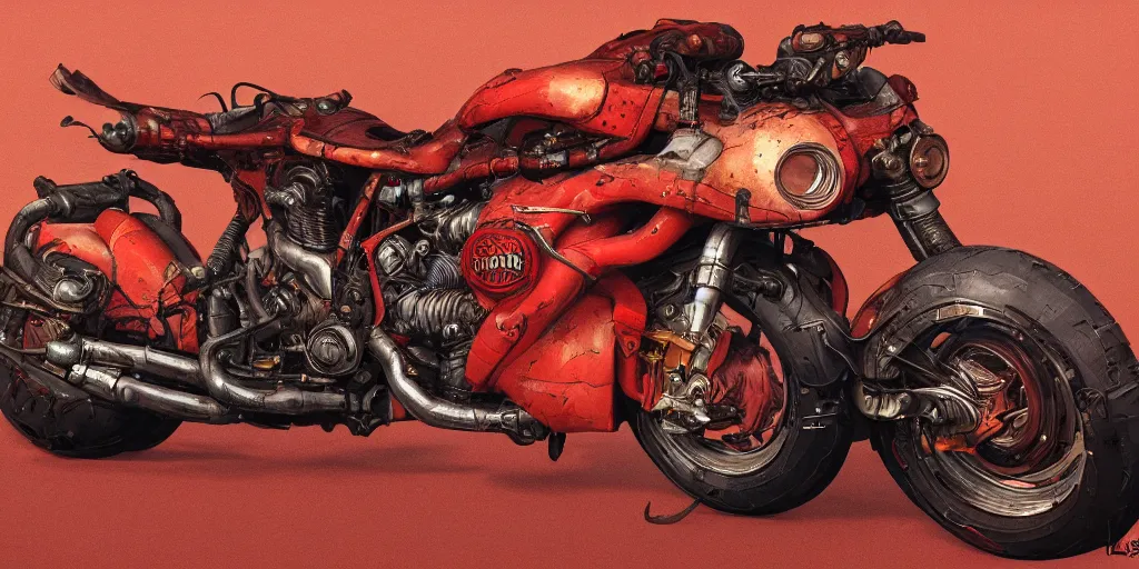 kaneda's motorcycle from akira, hyper detailed, | Stable Diffusion ...