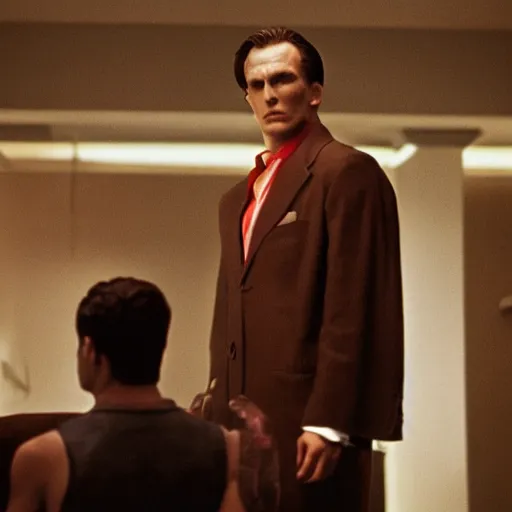 Julius Caesar as The American Psycho, cinematic still, | Stable ...