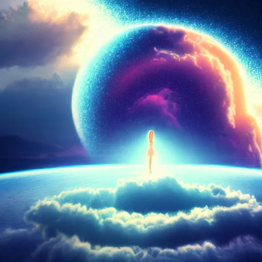 digital painting Universe's celestial God is crying in | Stable ...