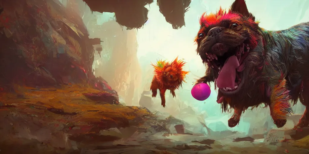 ugly dog making weird noises, colorful, contrast, 3 d | Stable ...