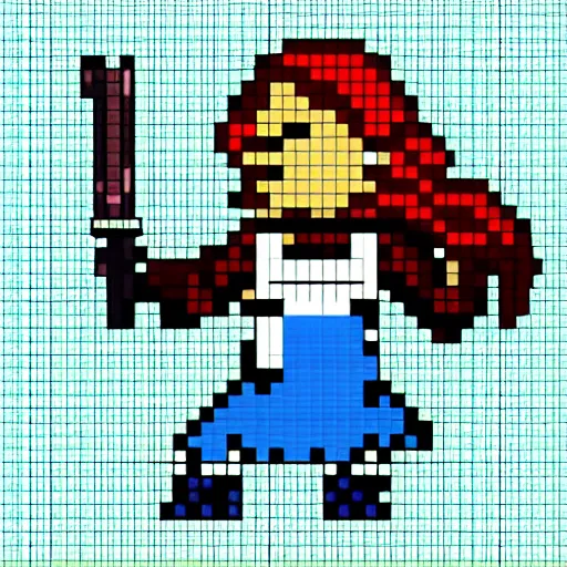 classic 8 - bit video game sprite of a female | Stable Diffusion | OpenArt