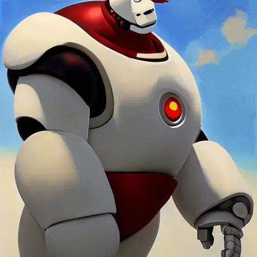 greg manchess portrait painting of baymax as overwatch | Stable ...