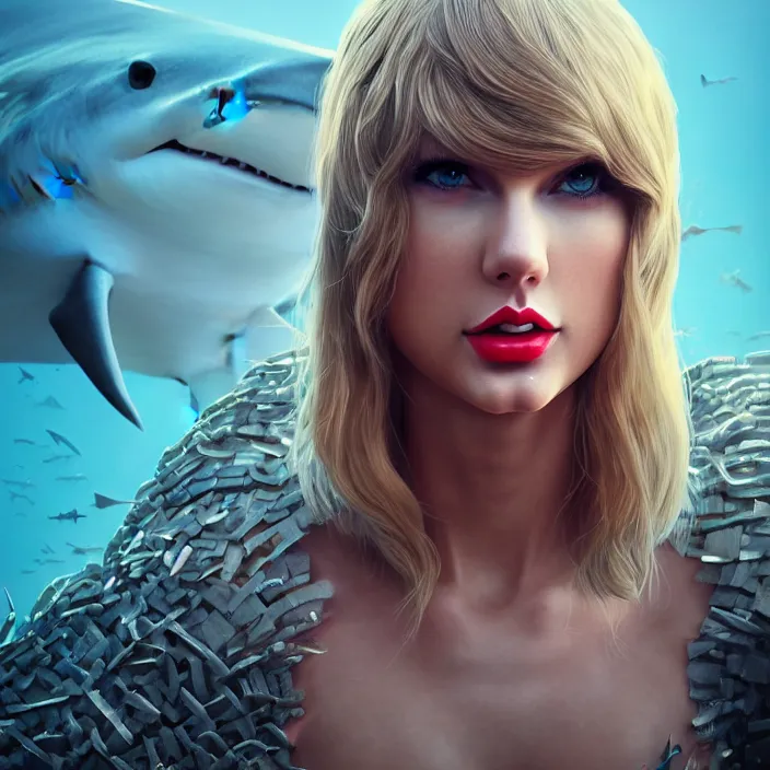 portrait of taylor swift cosplay as shark king. | Stable Diffusion ...