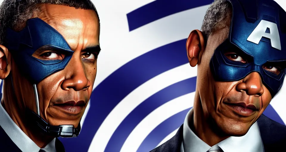 Obama as Captain America in the Avengers, closeup | Stable Diffusion ...