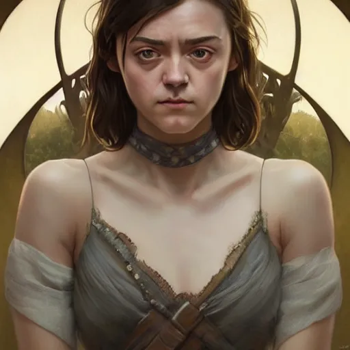 arya stark in GTA5 art cover game cover illustration | Stable Diffusion
