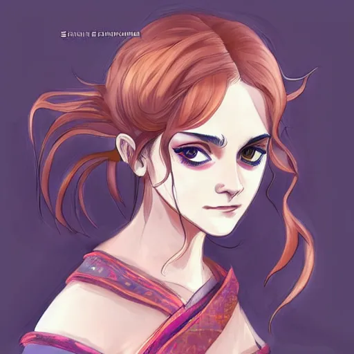 emma watson as a beautiful kitsune woman, trending on | Stable ...