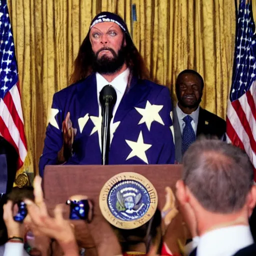 Macho Man Randy Savage as the President of the United | Stable ...