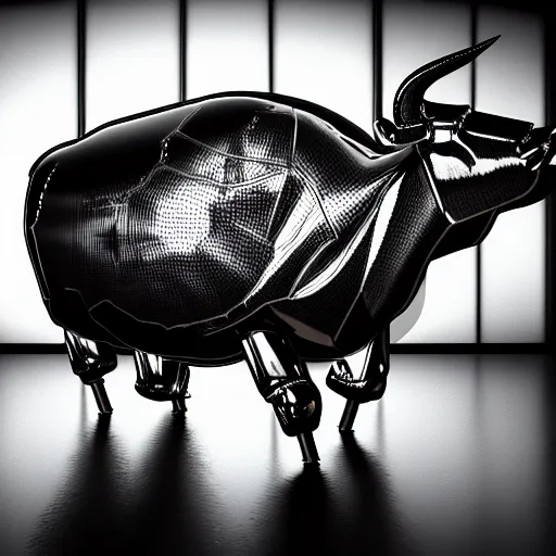 a clockwork mechanical bull, duotone, ultra high | Stable Diffusion ...
