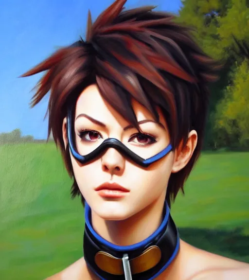 oil painting of tracer overwatch in a field wearing | Stable Diffusion ...