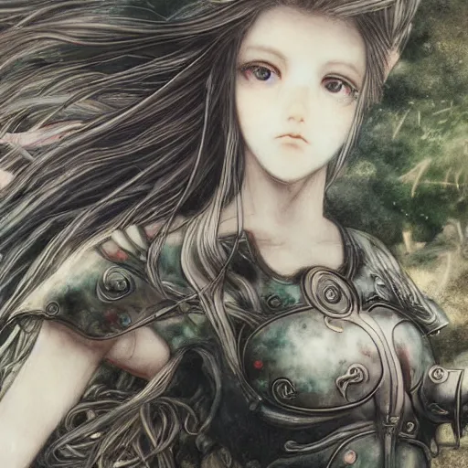 yoshitaka amano blurred and dreamy illustration, | Stable Diffusion | OpenArt