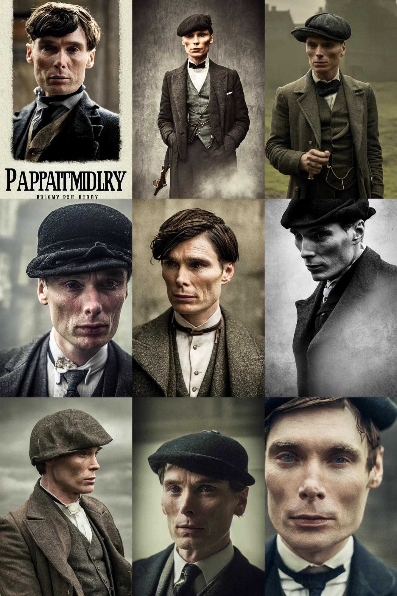 portrait Cillian Murphy in Peaky Blinders sitting near | Stable ...