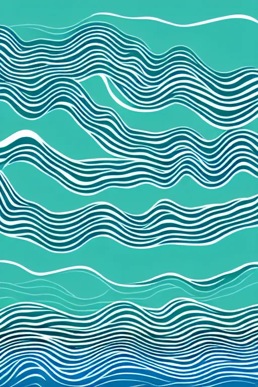 minimalist boho style art of ocean waves, | Stable Diffusion