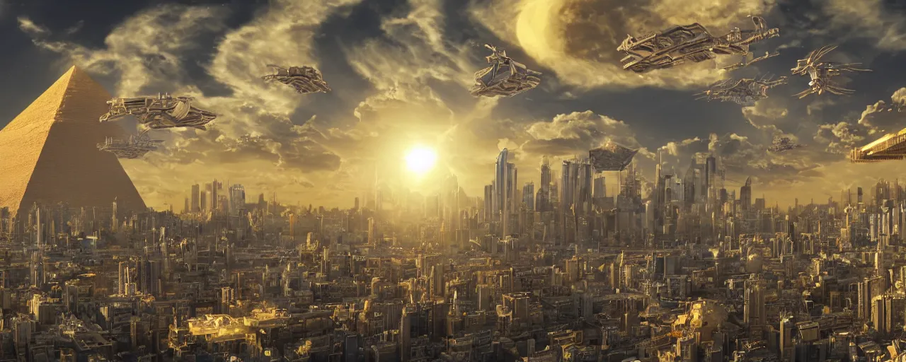 super wide view of a cityscape in the saturn, flying | Stable Diffusion ...