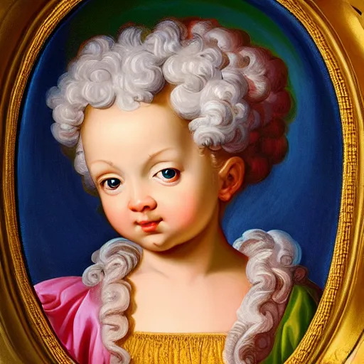 baroque Renaissance rococo painting of a round-face | Stable Diffusion ...