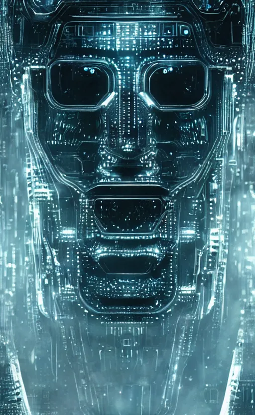 an intricate, detailed face of an android, translucent | Stable ...