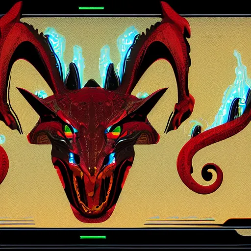 retro gui depicting a dragon head. highly detailed. | Stable Diffusion ...