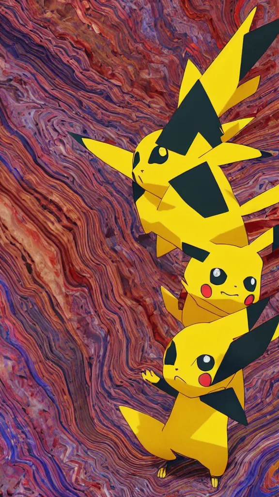 vivid color, folded, tessellated planes of rock, alien | Stable ...