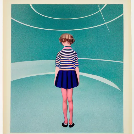 Installation Art A Young Girl Stands In The Center Of Stable installation-art-a-young-girl-stands-in-the-center-of-stable