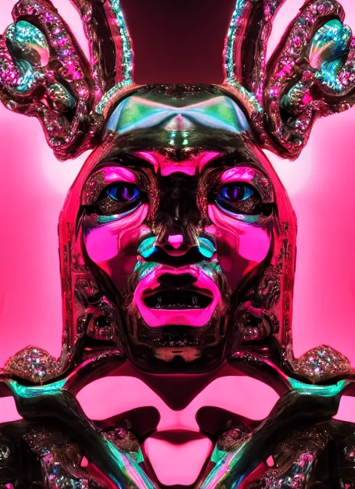 photo of baroque and bladerunner geometric neon ruby | Stable Diffusion ...