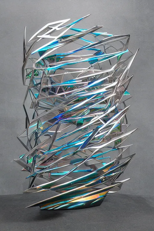 metal sculpture geometric twisting forms and | Stable Diffusion | OpenArt