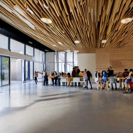 a cool school reception, architecture, no children | Stable Diffusion ...
