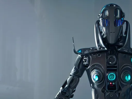 a gray faceless figure, ascended, robot wizard, NPC | Stable Diffusion ...