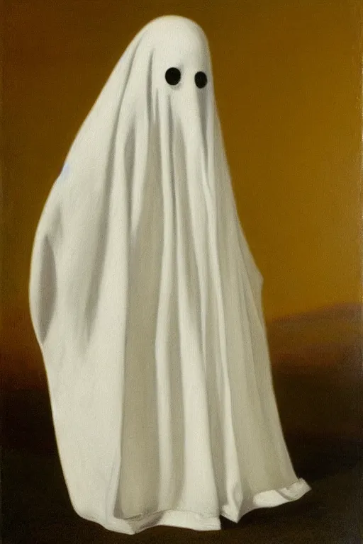 a cloth ghost wearing sunglass, painting by by ralph | Stable Diffusion ...
