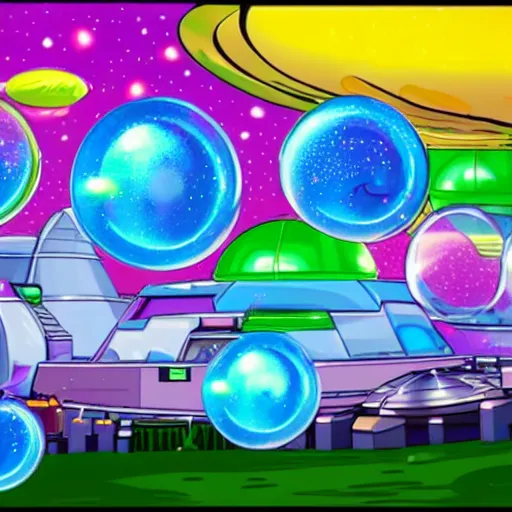 bubble city in space, futuristic style | Stable Diffusion | OpenArt