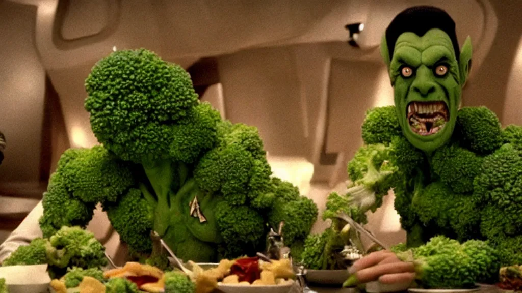 giant monster made of broccoli and sharp teeth eating | Stable ...