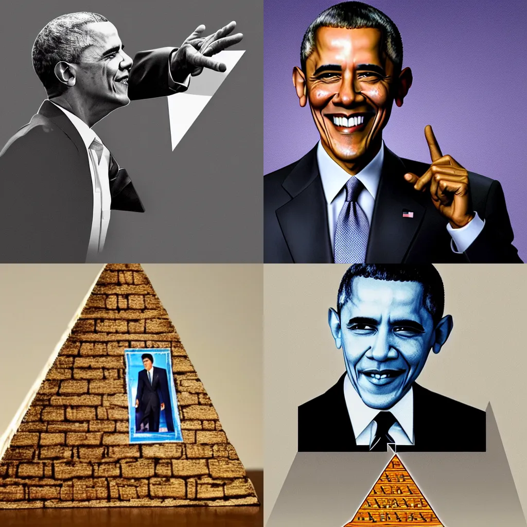 barack obama in the shape of a pyramid | Stable Diffusion | OpenArt