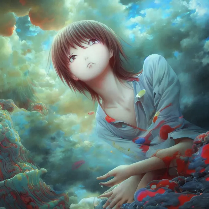 Close up Mamimi Samejima Iwakura Lain, LSD Dream | Stable Diffusion ...