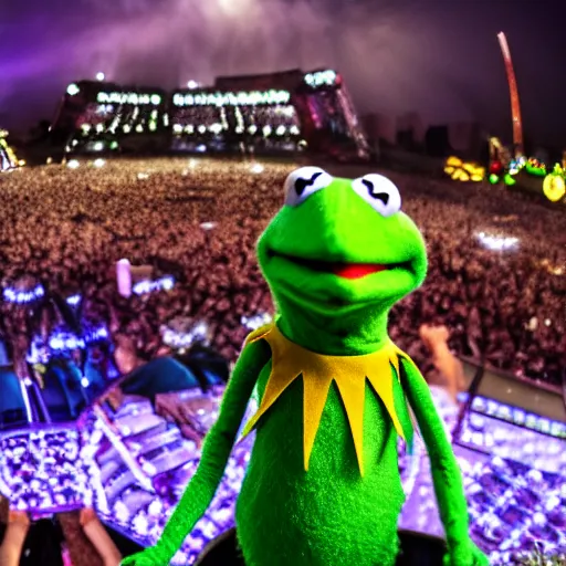 Kermit the frog attends EDC, National Geographic 2021, | Stable ...
